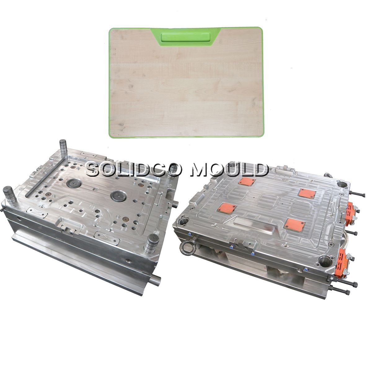 Two color mold design and injection